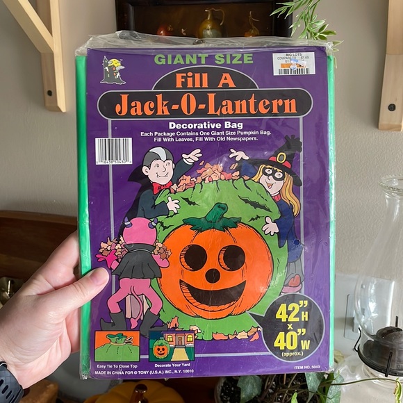 Holiday | Vintage Fillajackolantern Decorative Leaf Bag 42x4 Nip | Poshmark